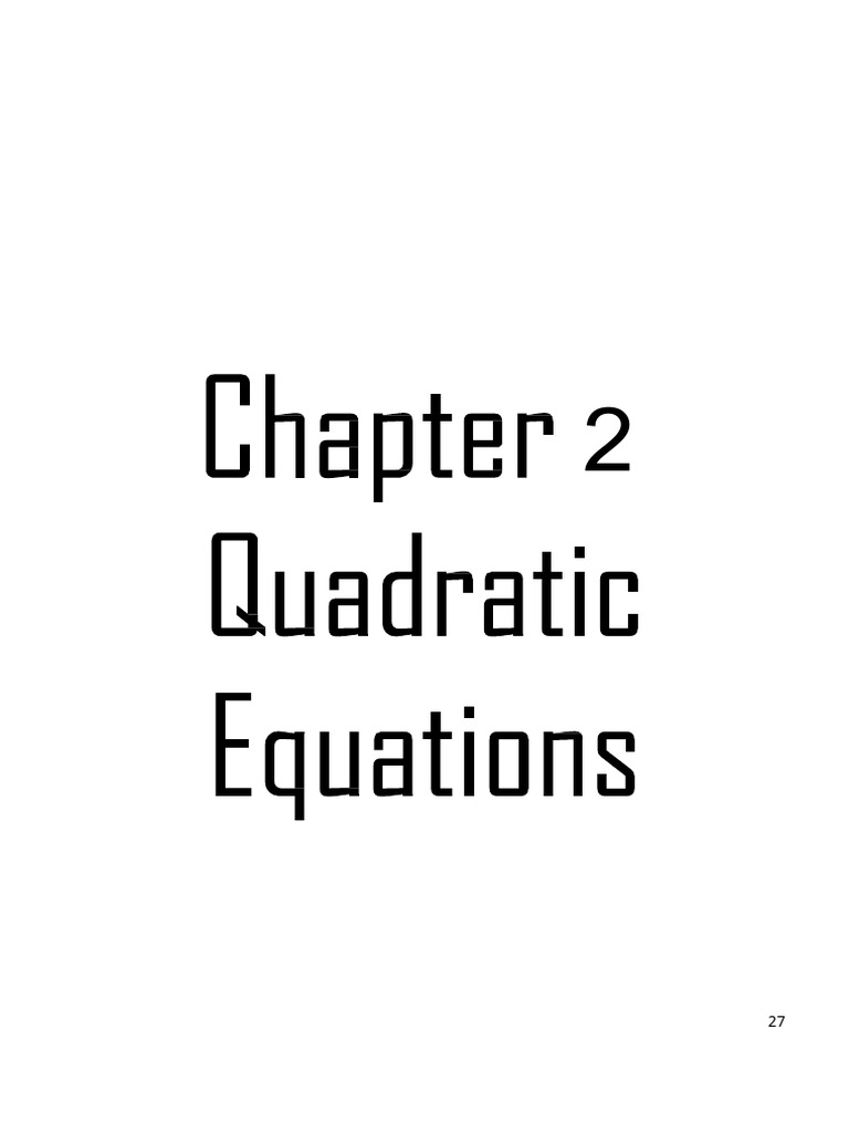 Open Ch2 Quadratics CLASSIFIED-27-56 | PDF
