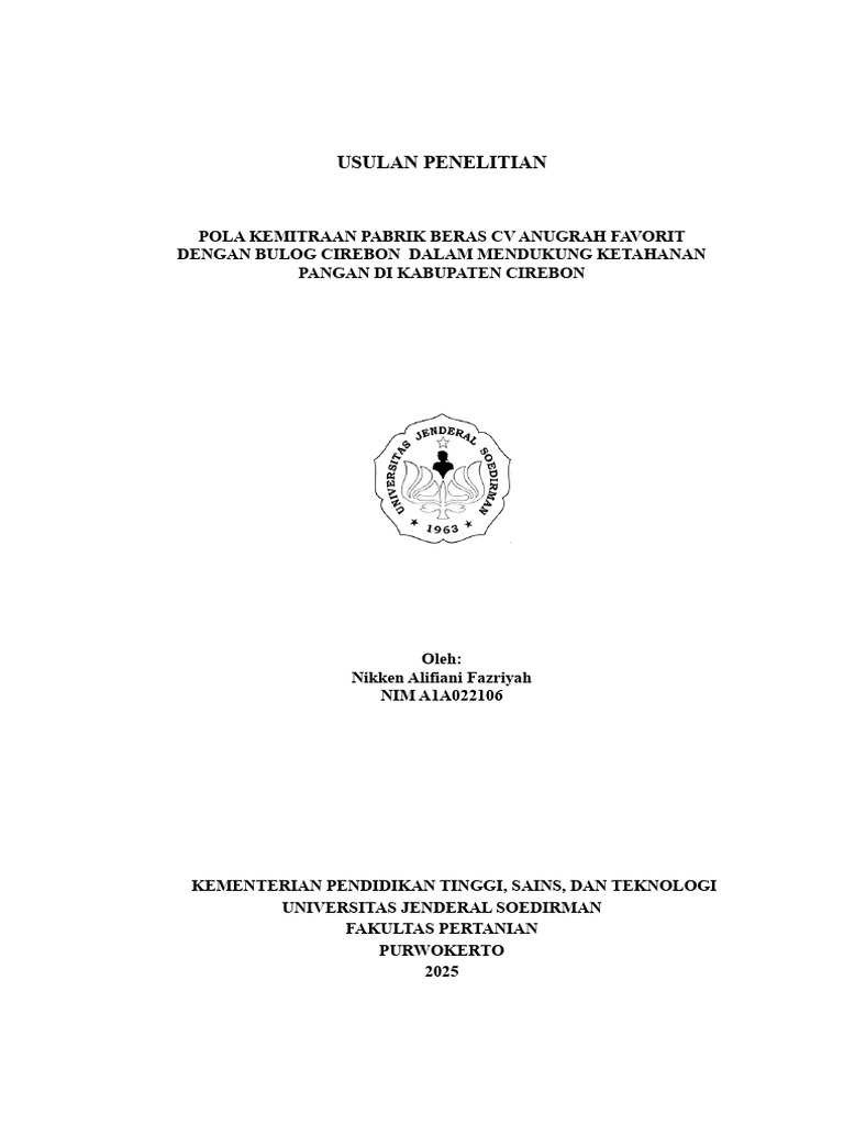 Kemitraan BULOG-CV Anugrah Cirebon | PDF