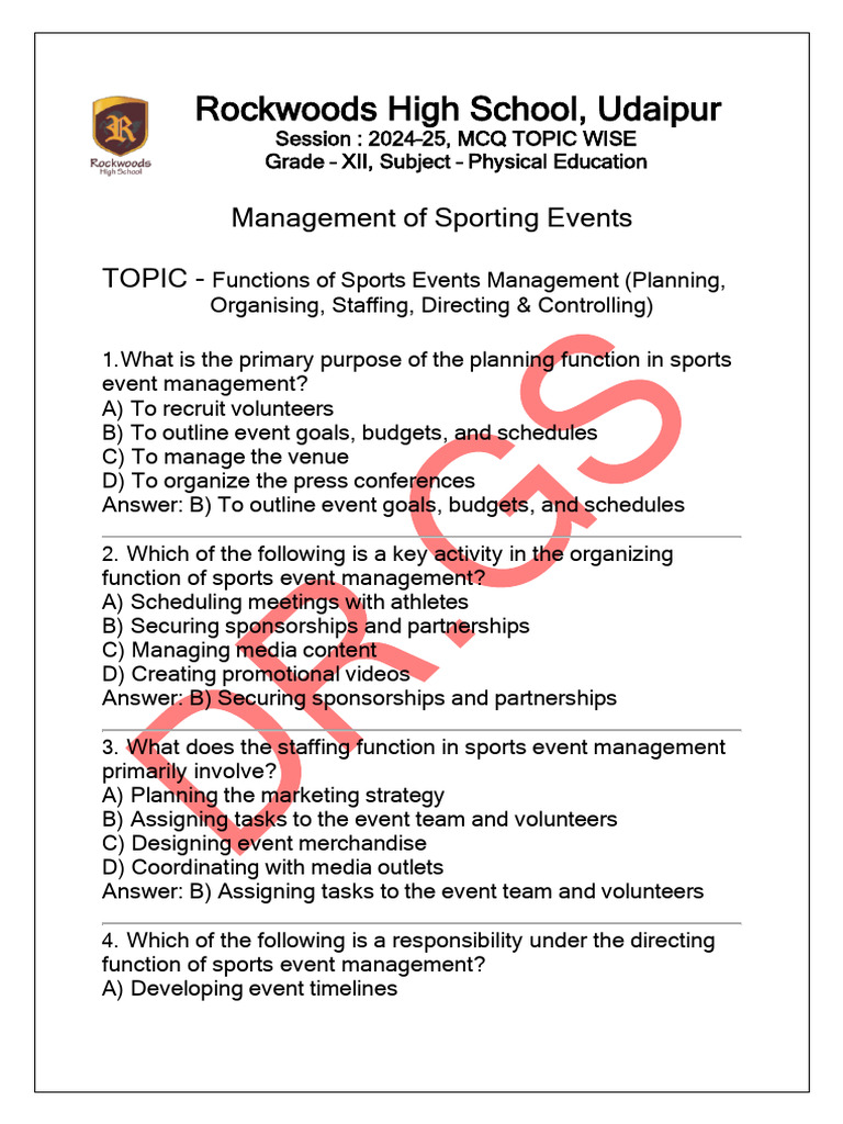 Sports Event Management Functions Guide | PDF | Tournament | Sports