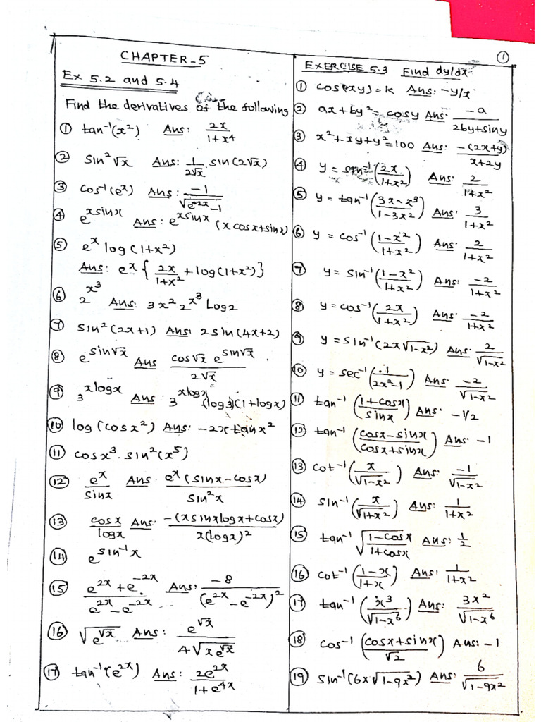 Math Derivatives Application of Derivatives Questions | PDF