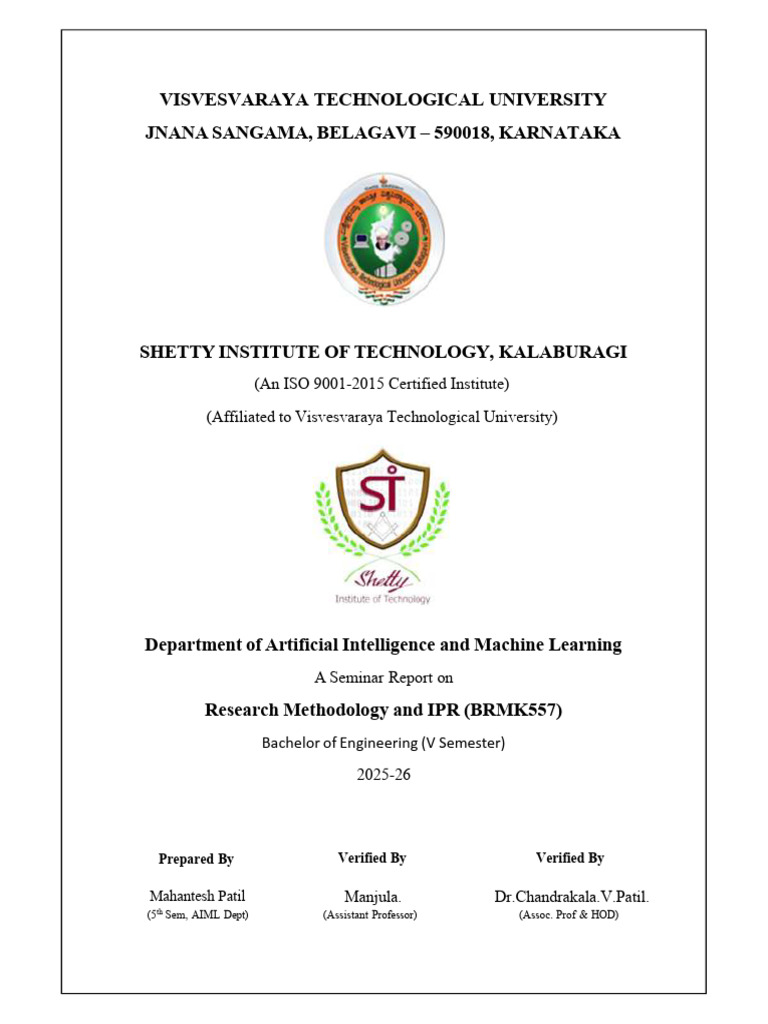 Mahantesh RM Report | PDF