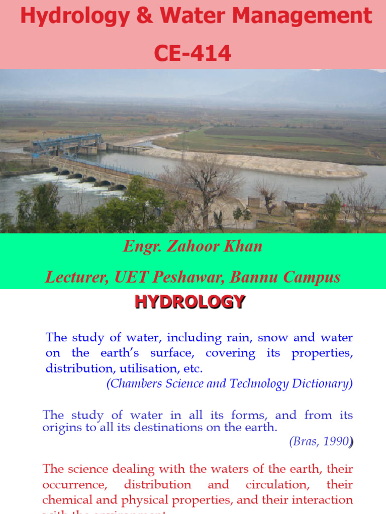 1-Intro To Hydrology-Hydrologic Cycle | PDF | Hydrology | Water Cycle