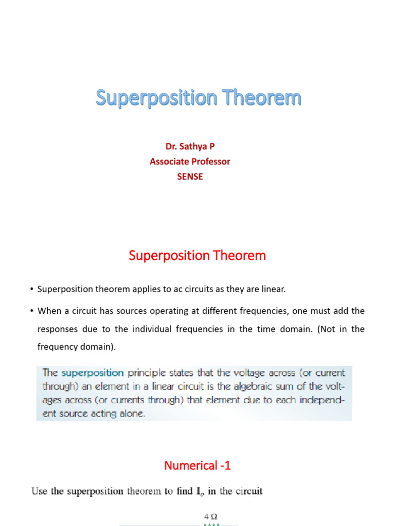 8 Superposition Theorem 02-01-2025 | PDF