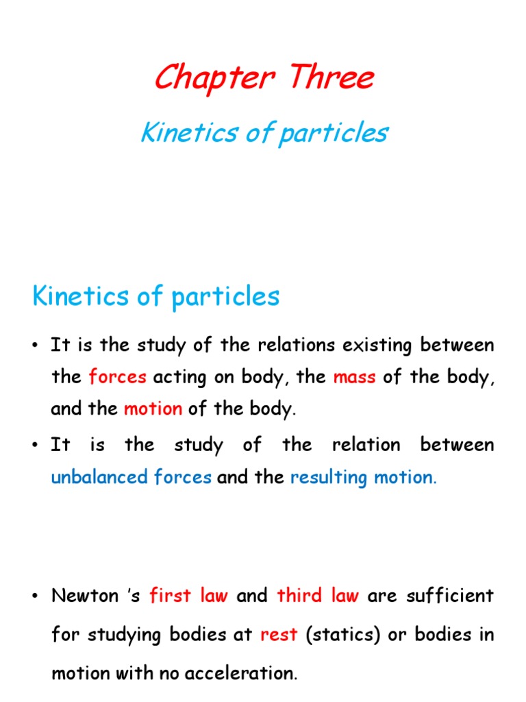 Kinetics of Particles in Engineering Mechanics | PDF | Newton's Laws Of ...