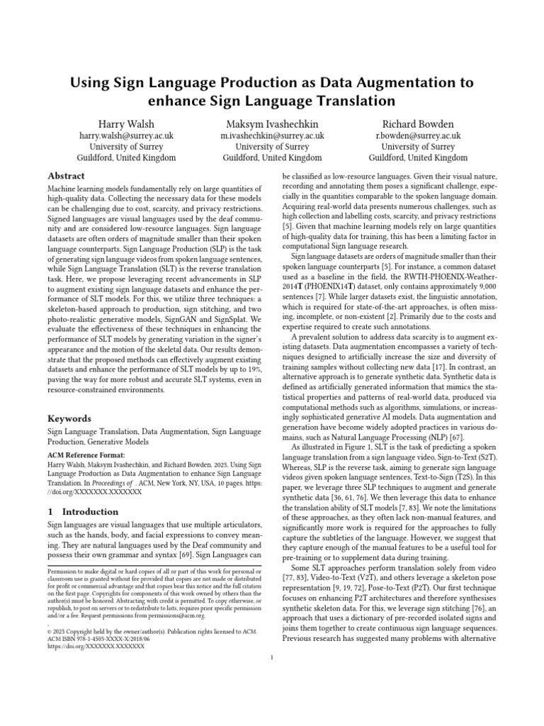 Enhancing Sign Language Translation with SLP | PDF | Sign Language ...