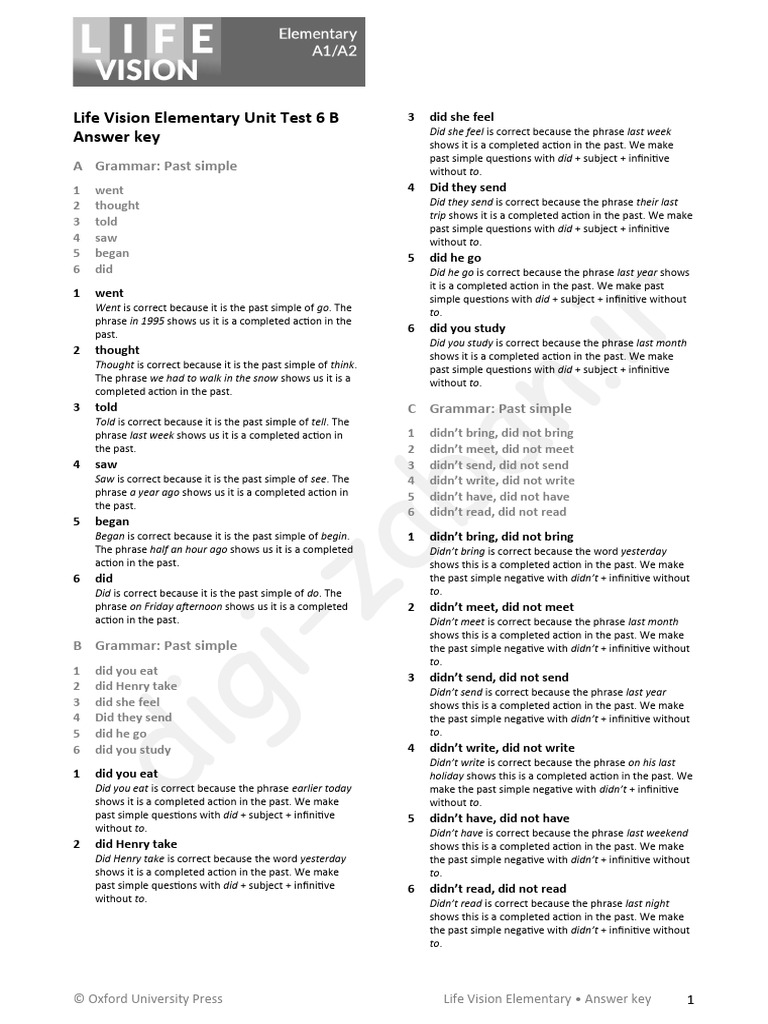 Lif Visi Ele Unit 6b Answer Key | PDF | Vocabulary | Bluetooth