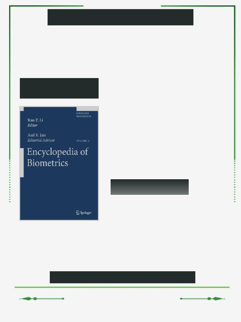Encyclopedia of Biometrics 1st Edition Anil K. Jain ebook premium ...