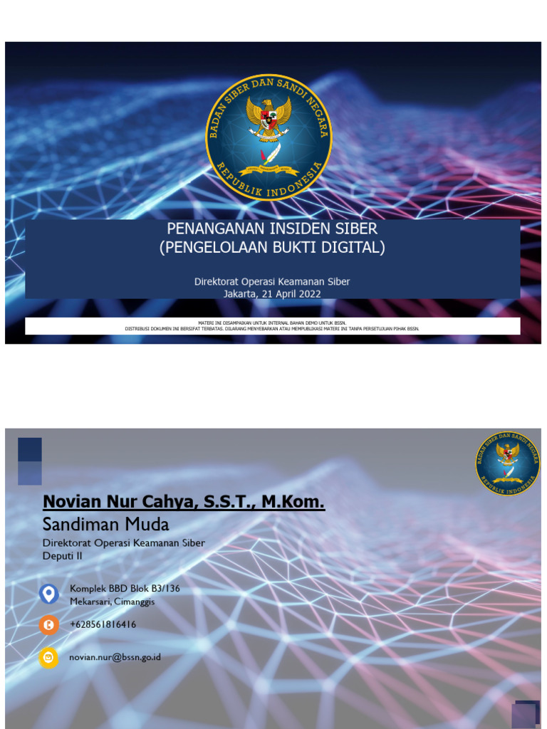 Penanganan Insiden Siber: Forensik Digital | PDF