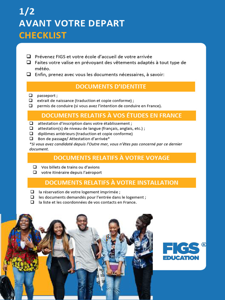 Checklist pour étudiants en France | PDF