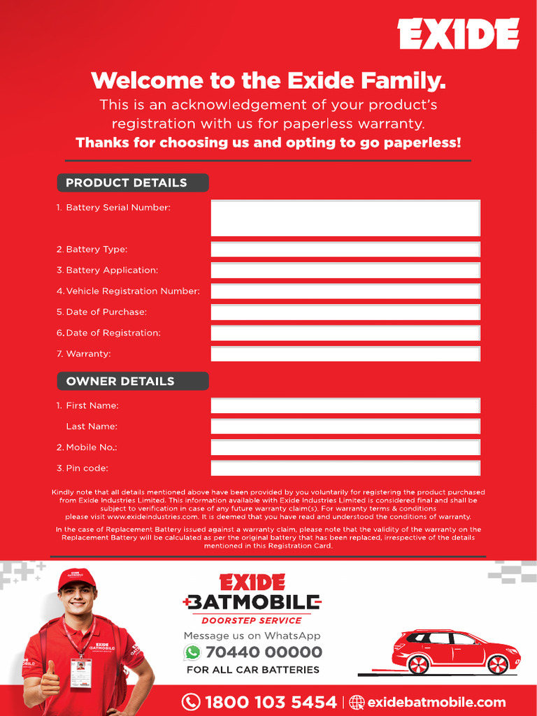 Swapnil Agrawal A3g5l763987 Battery Registration | PDF