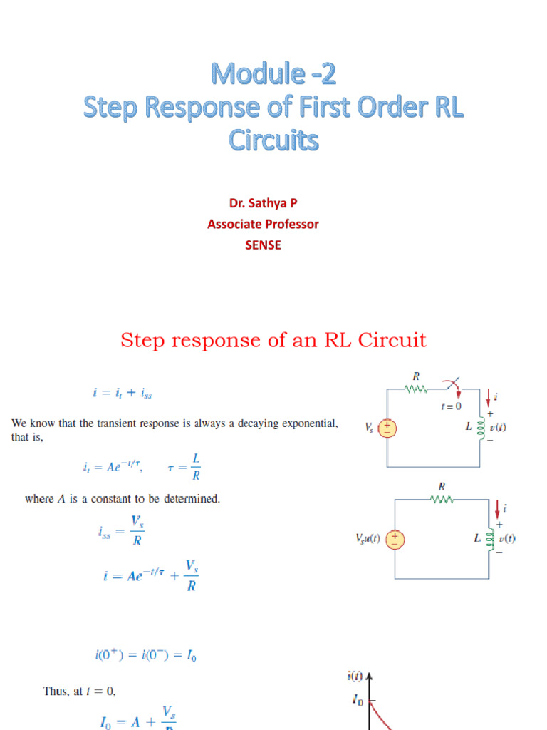 Step Response of First Order RL Circuits | PDF
