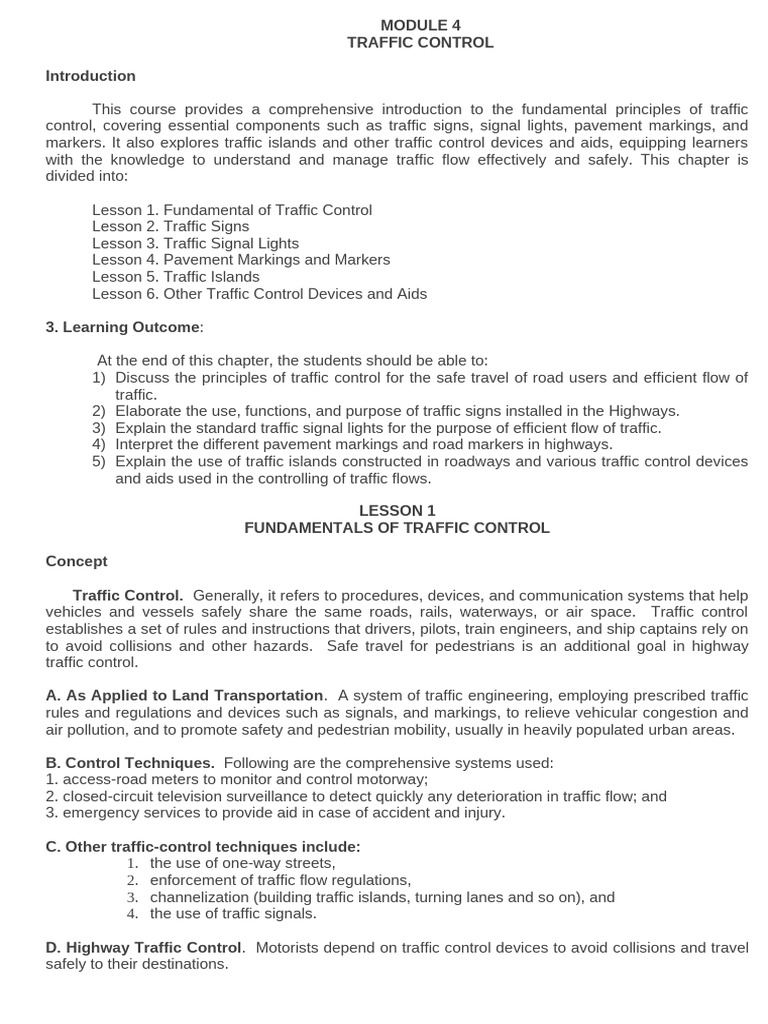 Traffic Control Principles and Devices | PDF | Traffic | Traffic Light