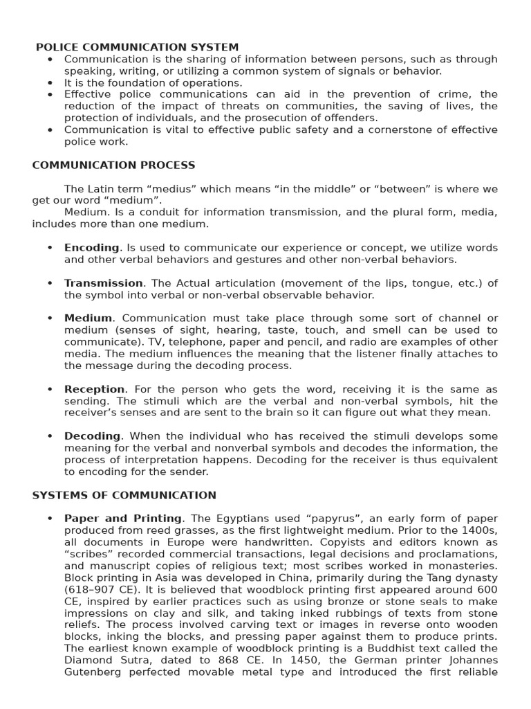 Police Communication Systems Overview | PDF | Geographic Information ...
