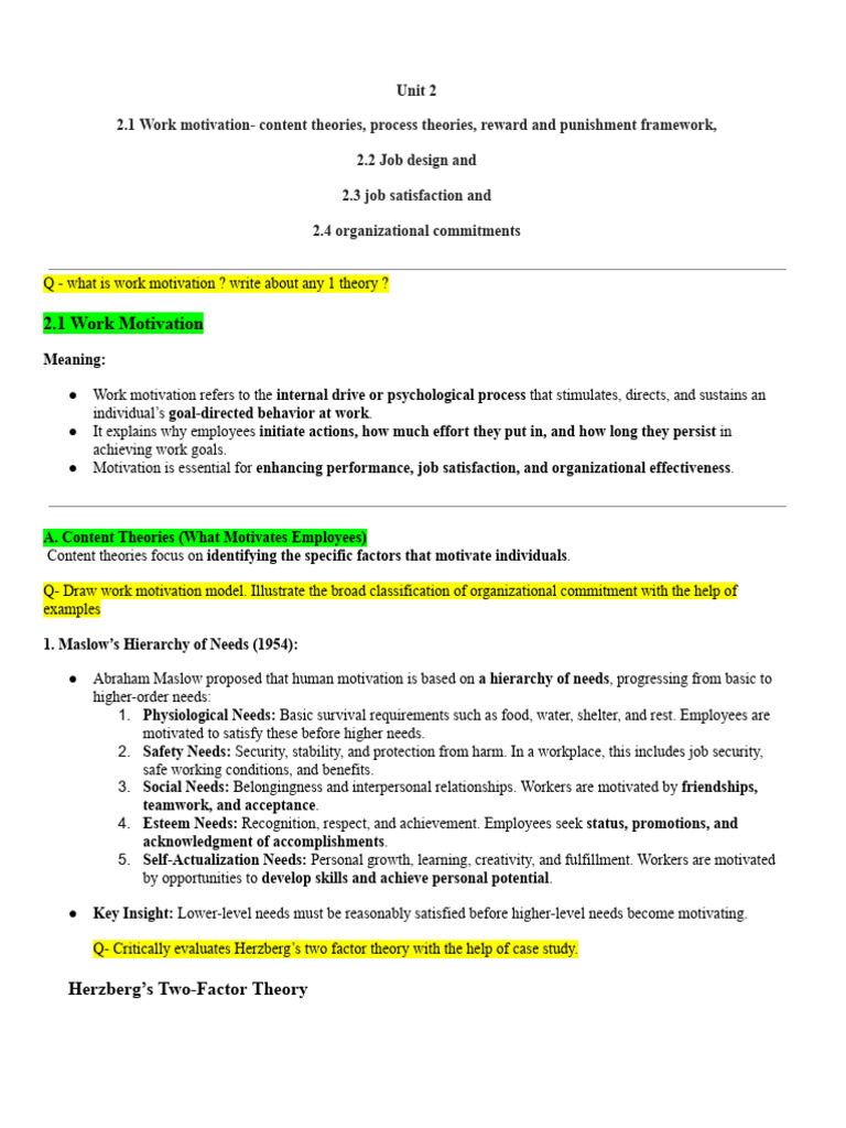 Understanding Work Motivation Theories | PDF | Motivation | Motivational