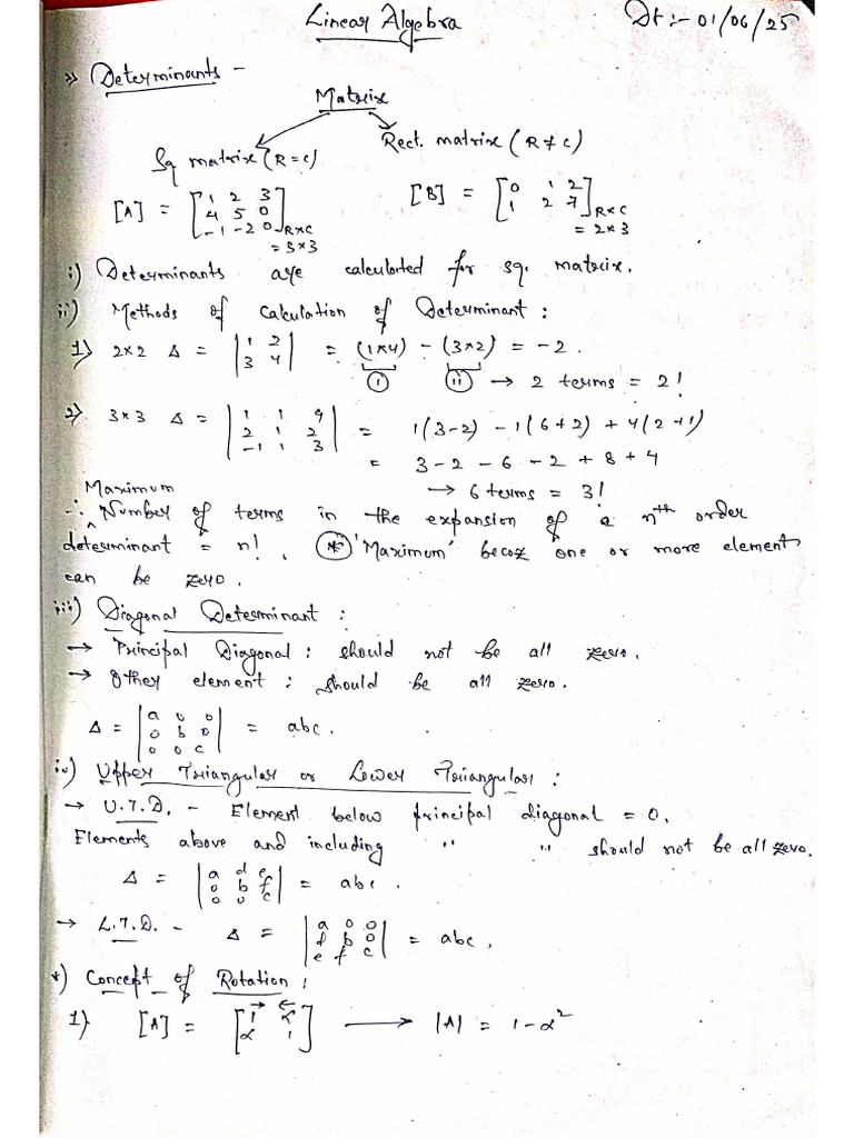 Linear Algebra and Numerical Solution | PDF