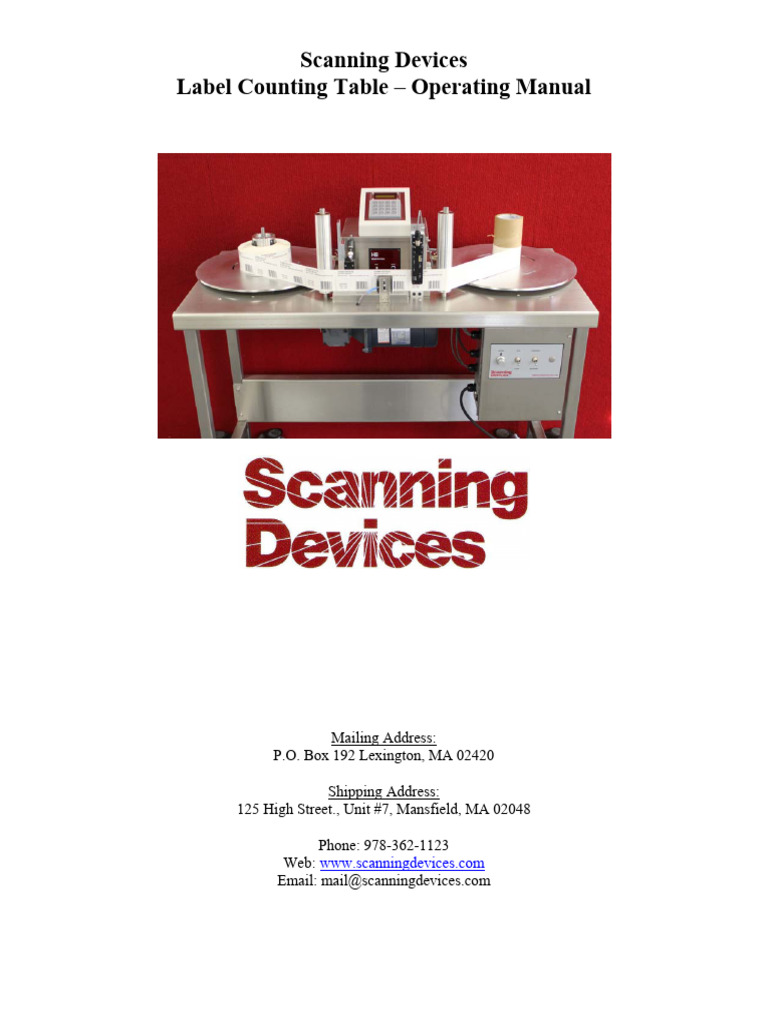 Label Counting Table - Operating Instructions | PDF | Screw | Light ...