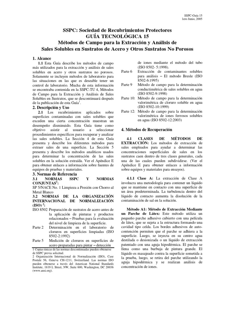 SSPC-Guía 15 | PDF | Valoración | Química