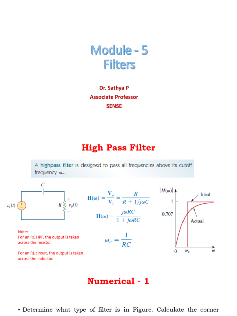 40-First Order Passive High Pass Filter Design-05!04!2025 | PDF