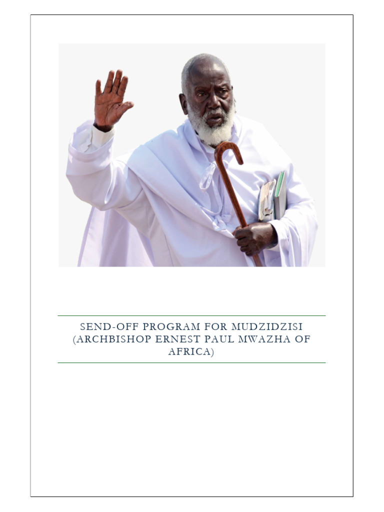 Send-Off Program for Archbishop Mwazha | PDF