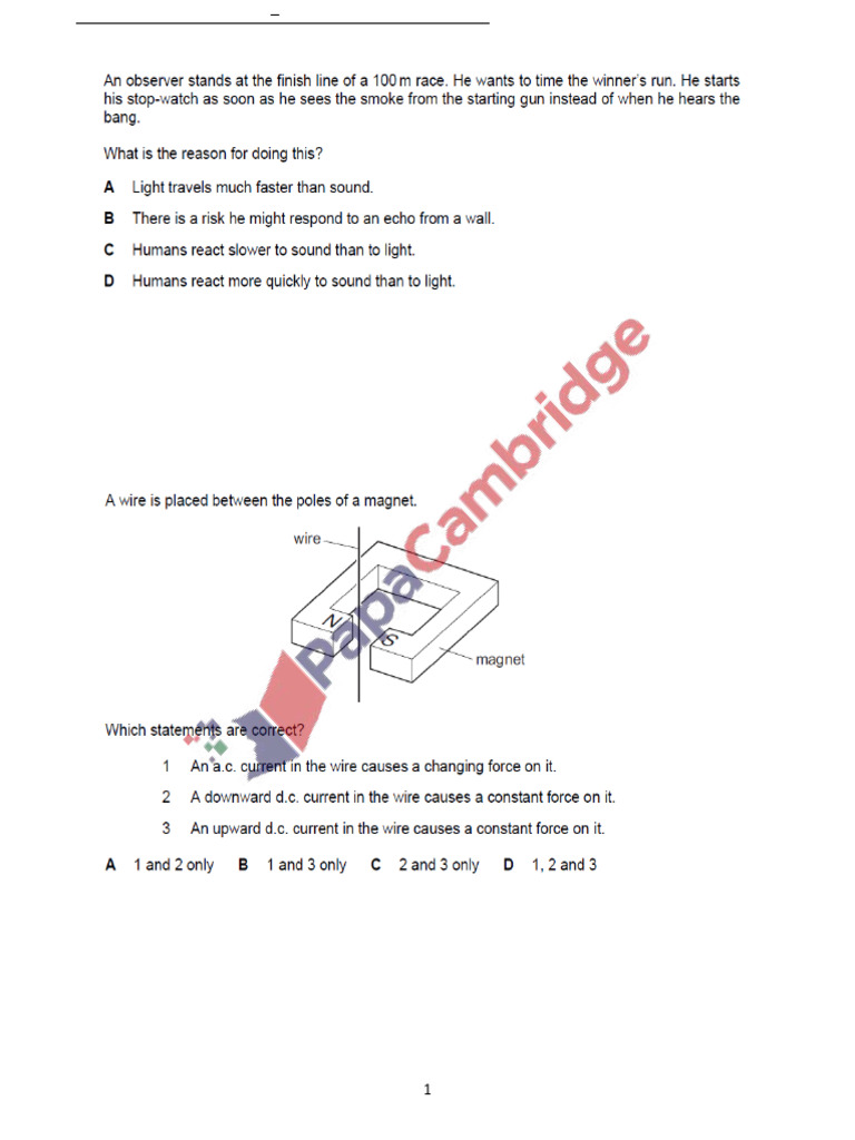 Electromagnetic Induction IGCSE 2022 | PDF