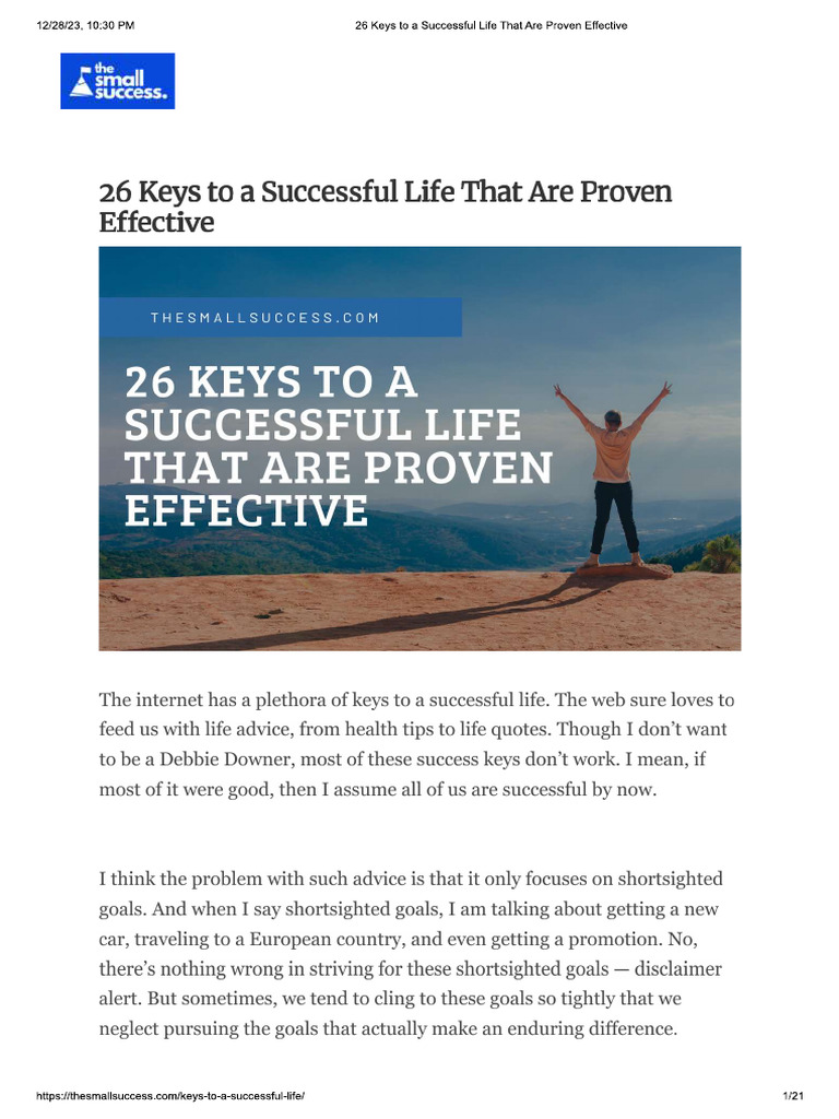 Keys to Success | PDF