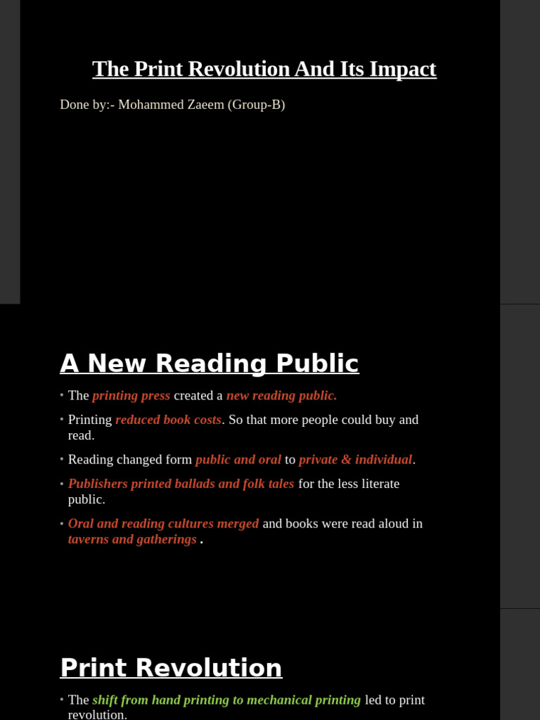 The Print Revolution and Its Impact | PDF