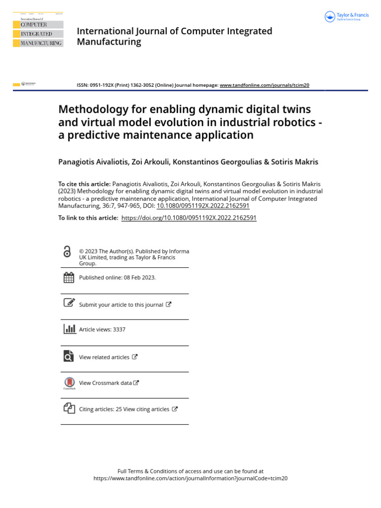 Dynamic Digital Twins in Robotics | PDF | Simulation | Control Theory