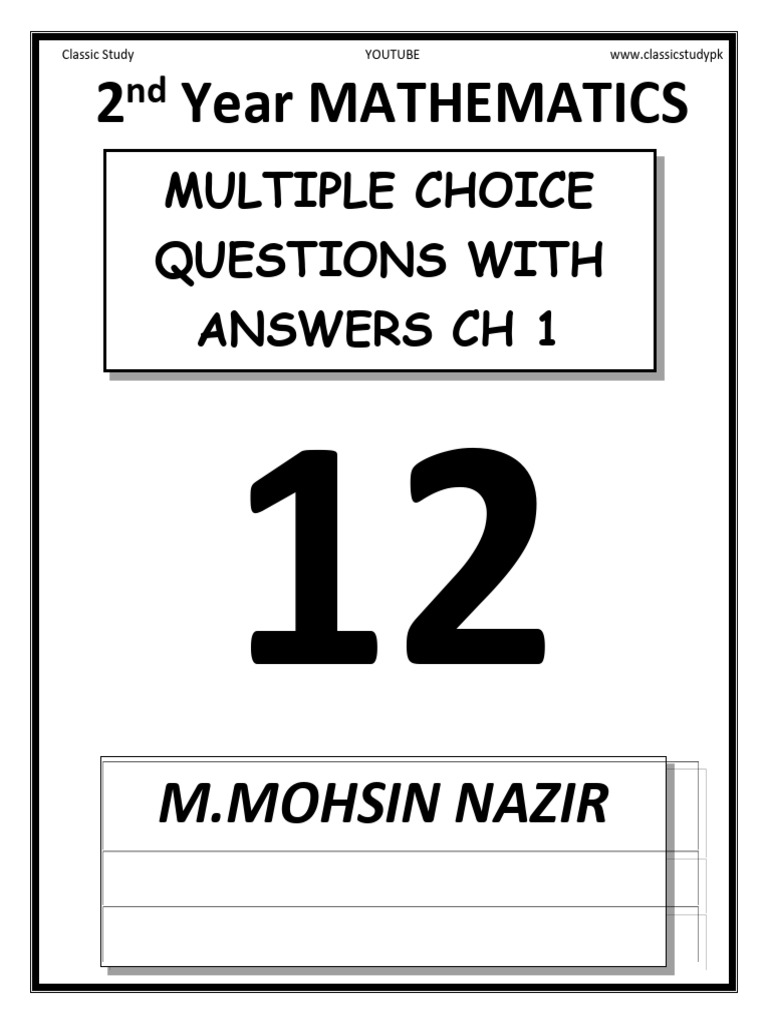 2nd Year Maths CH 1 | PDF | Function (Mathematics) | Mathematical Analysis