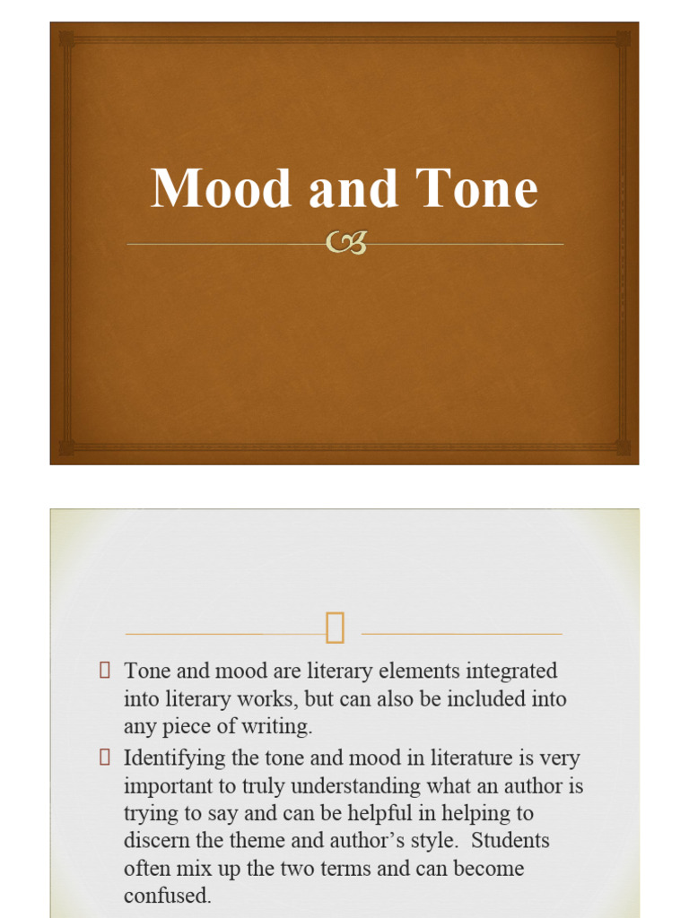 Understanding Tone and Mood in Writing | PDF