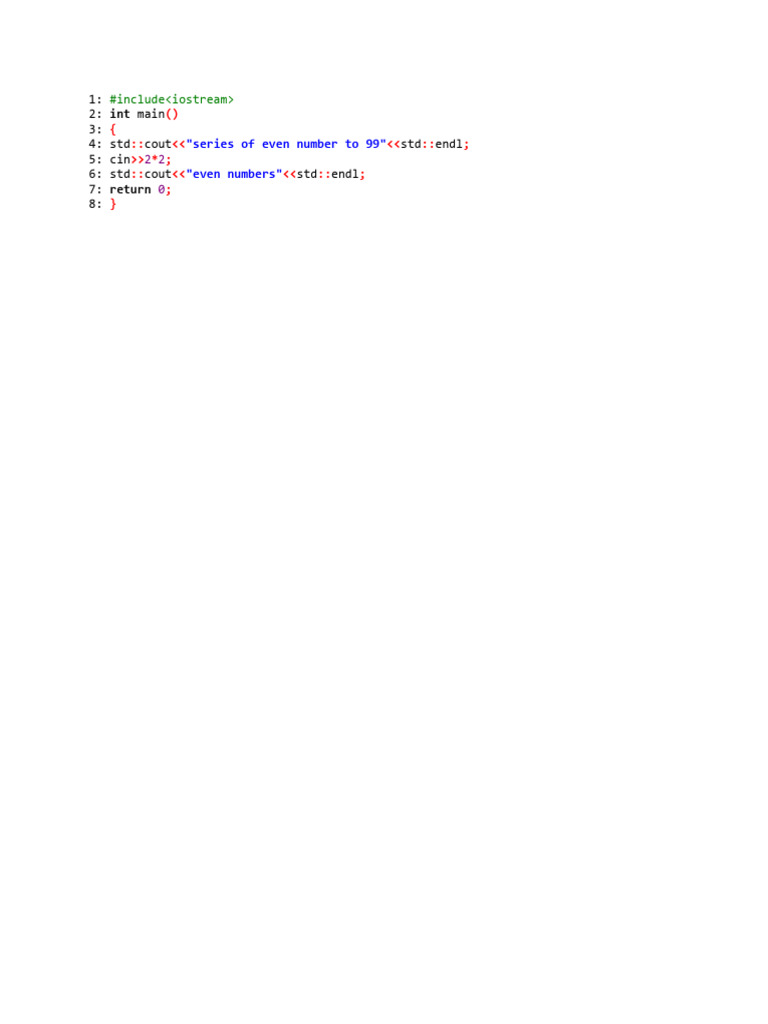 #Include: "Series of Even Number To 99" "Even Numbers" | PDF