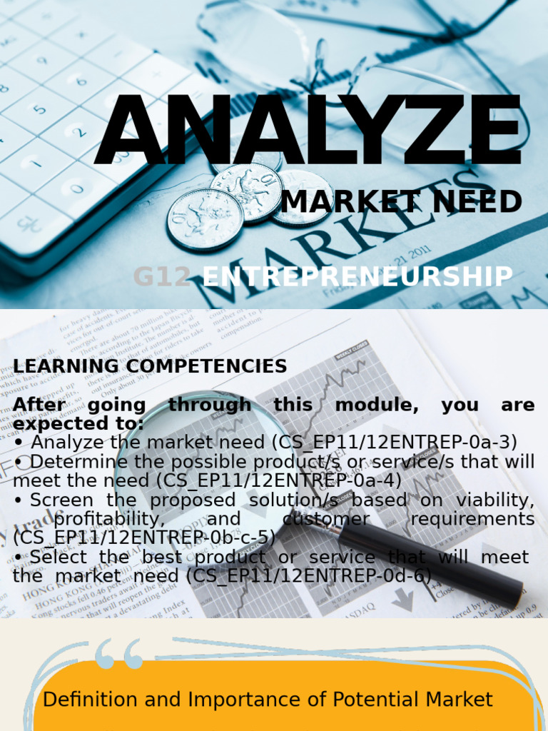 G12-Resilience Entrep l3 | PDF | Market (Economics) | Marketing