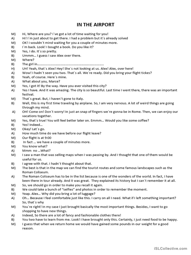 Airport Conversations Before Flight | PDF