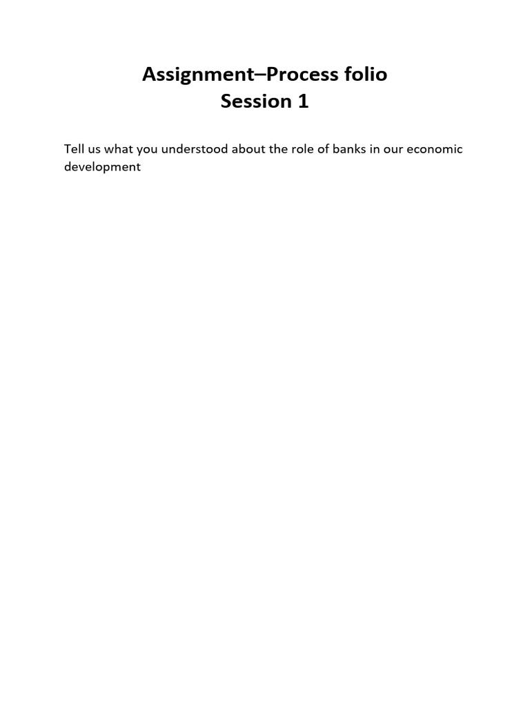 Assignment-Process Folio Session 1 | PDF