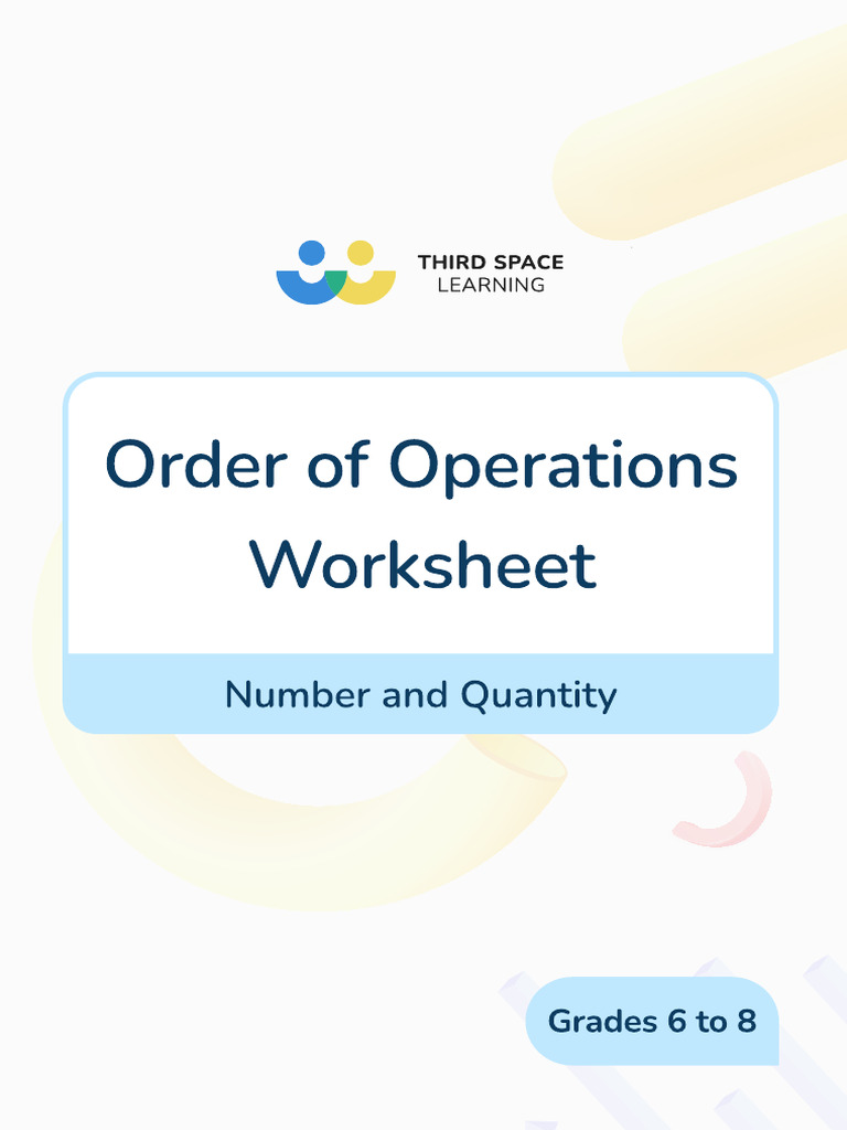Grade 6 To 8 Order of Operations Worksheet | PDF | Computer Programming ...