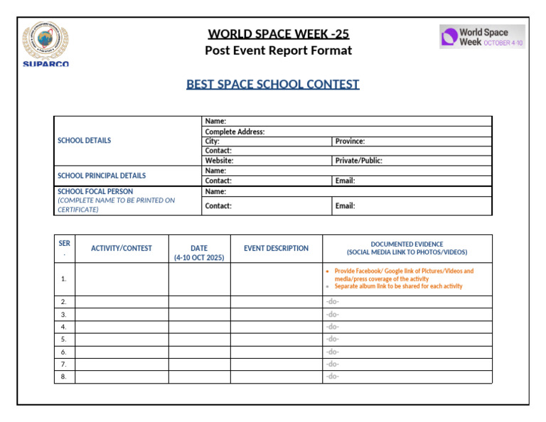 PER Best Space School Contest 2025 | PDF
