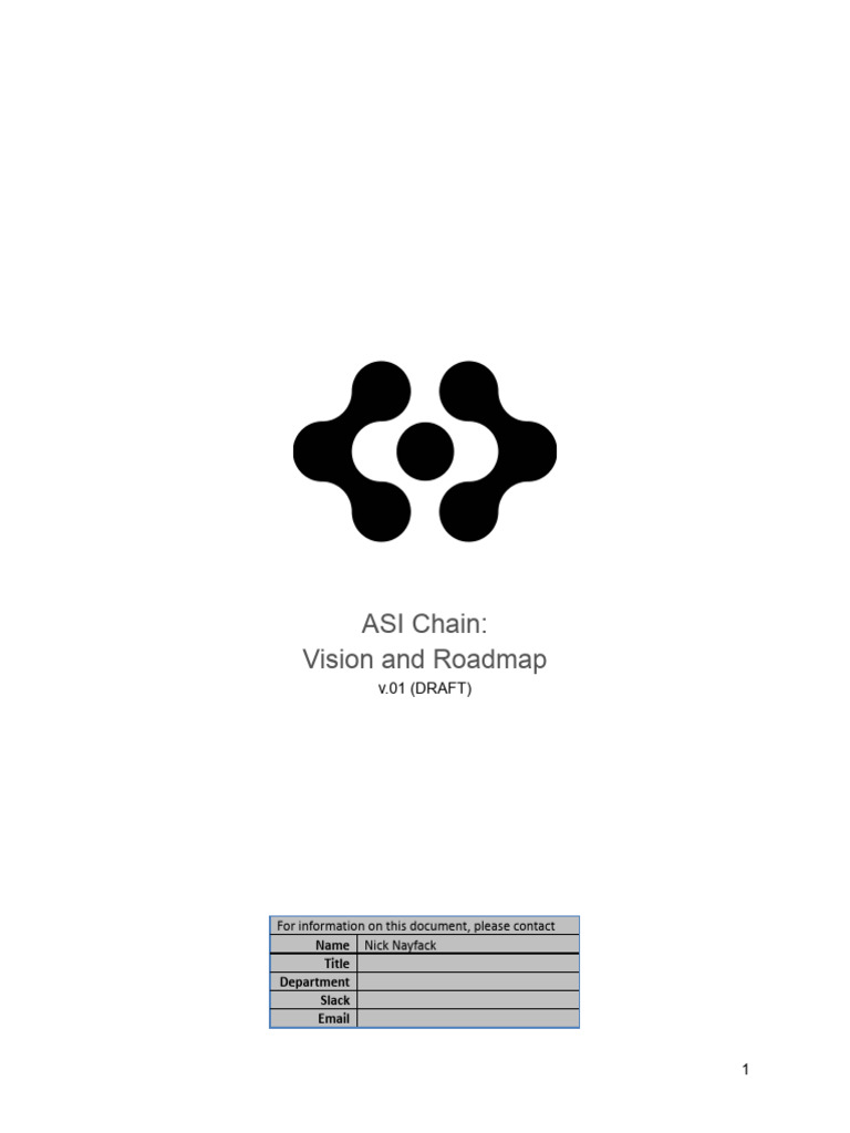 ASI Chain - Vision and Roadmap | PDF | Artificial Intelligence ...