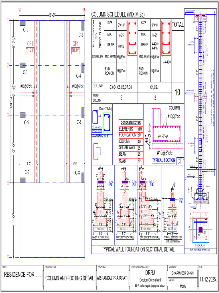 2.r0.column and Footing Detail.-Model | PDF | Structural Engineering ...