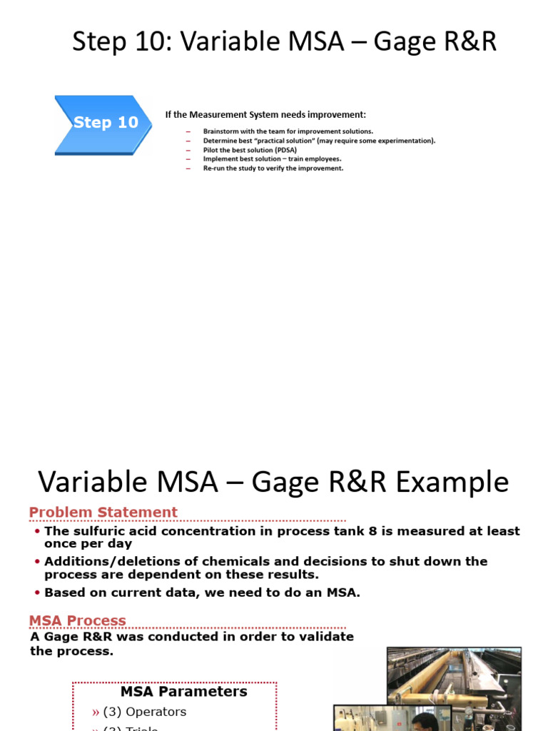 Variable MSA Gage R&R Process Guide | PDF | Sampling (Statistics ...