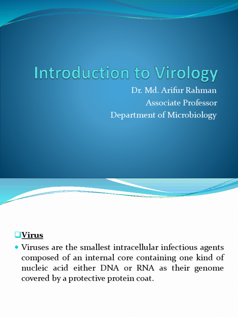 Introduction To Virology (1) - 092038 | PDF | Virus | Infection