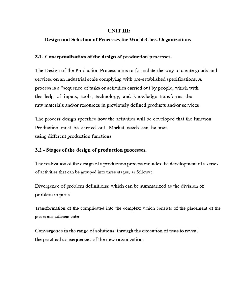 Production Process Design Strategies | PDF | Customer | Design