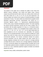 FSSAI Honey Standards Overview | PDF | Honey | Honey Bee