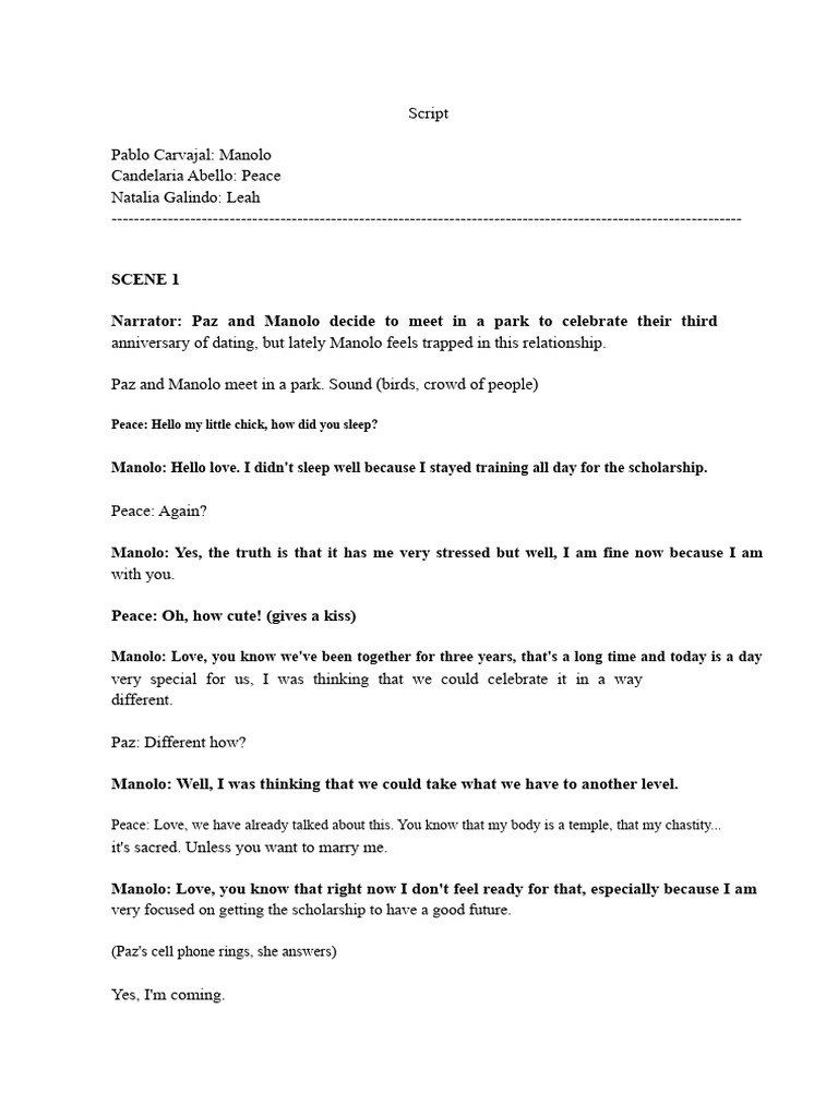 Radio Soap Opera Script | PDF
