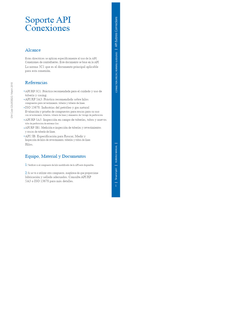 API Buttress Corrida Guías PDF | PDF