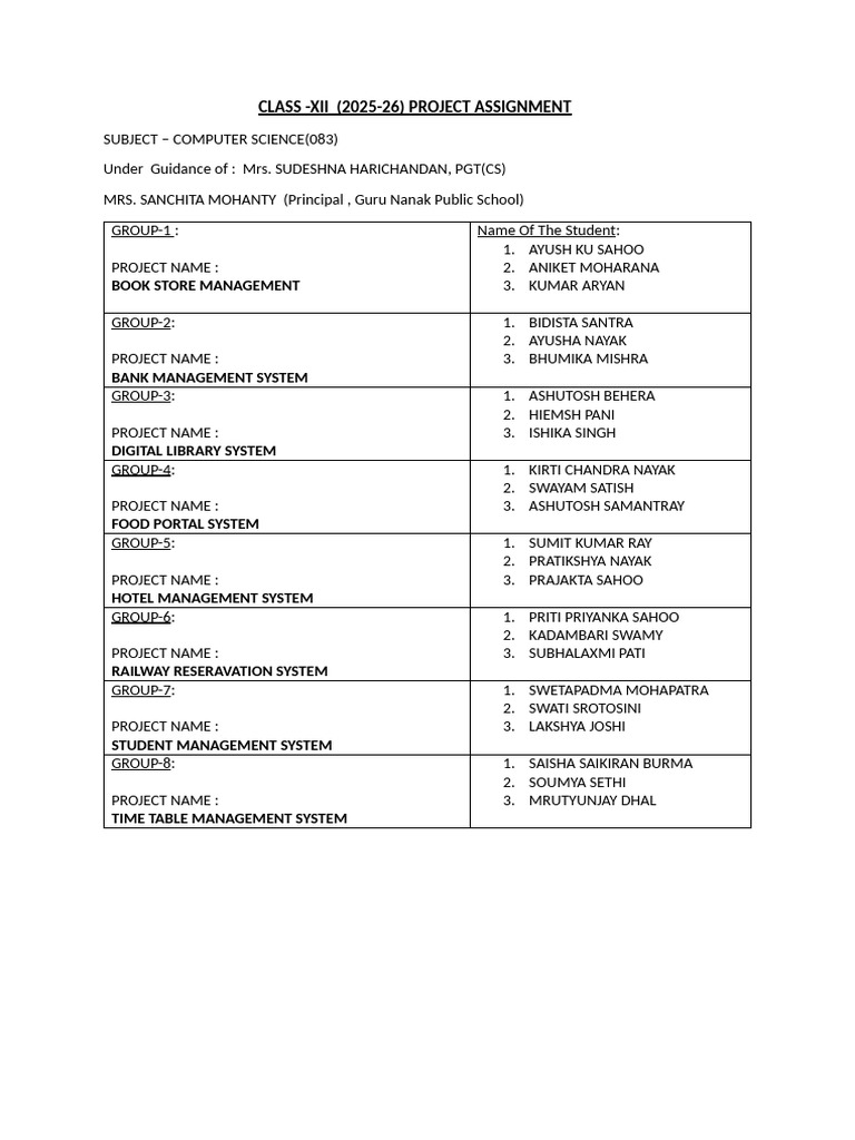 Project Cs Xii (25-26) | PDF