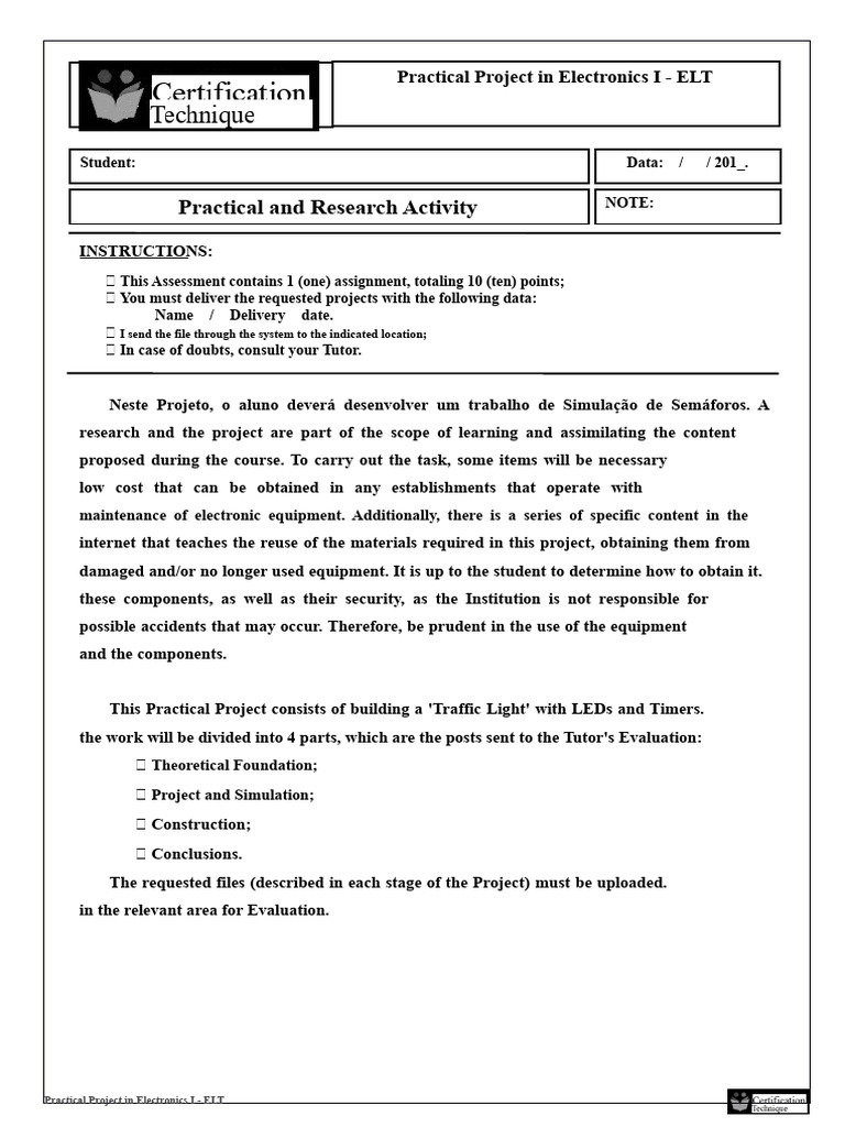 Practical Activity - PPI - ELT - 1 | PDF | Light Emitting Diode ...