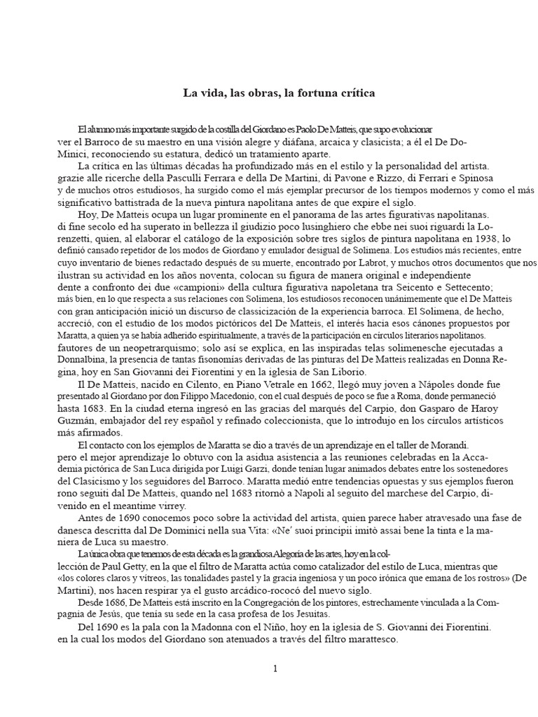 De Matteis | PDF | Nápoles | Barroco