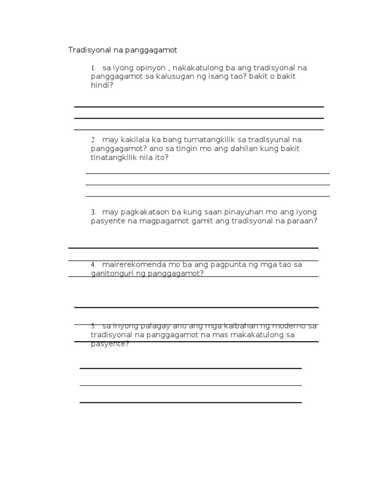 Tradisyonal Na Panggagamot | PDF