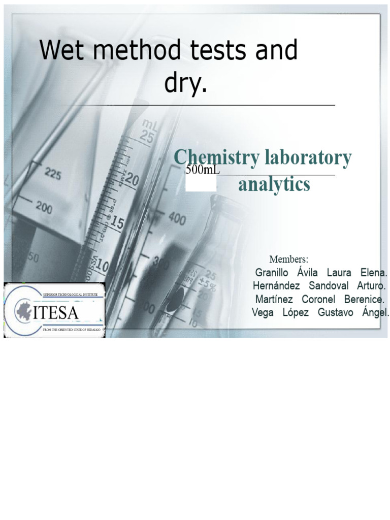 Wet and Dry Analytical Chemistry Methods | PDF