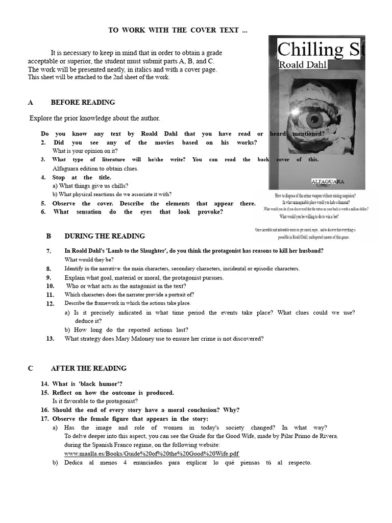 Analyzing Roald Dahl's 'Lamb to the Slaughter' | PDF