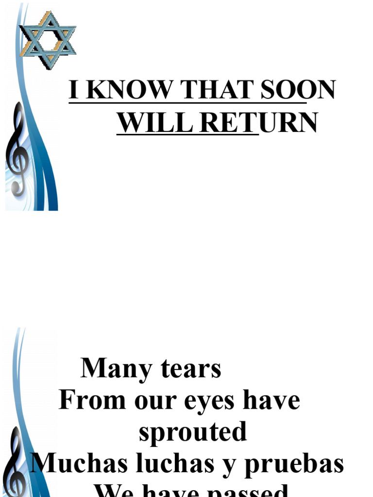 I Know That He/she Will Return Soon. | PDF